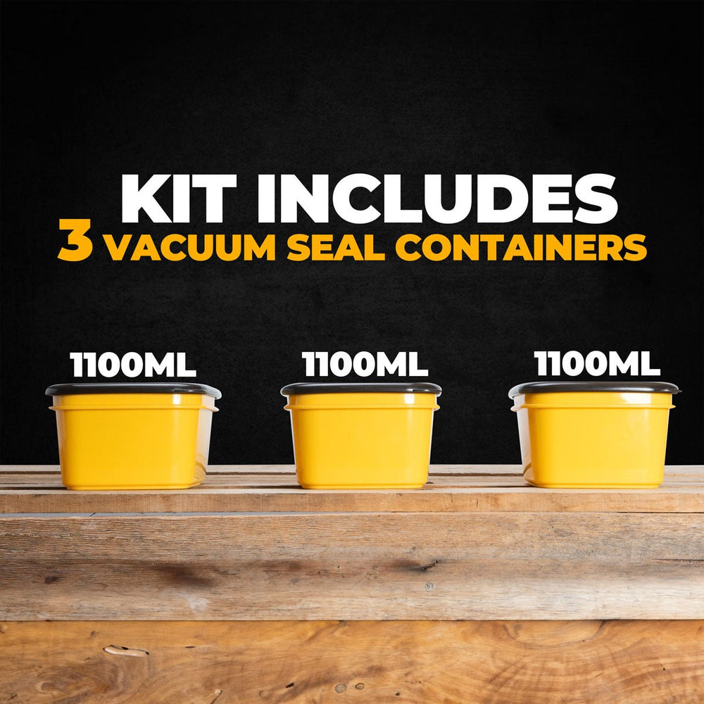 Reusable Vacuum-Sealable Crib Container 1100ml - 3 Pack