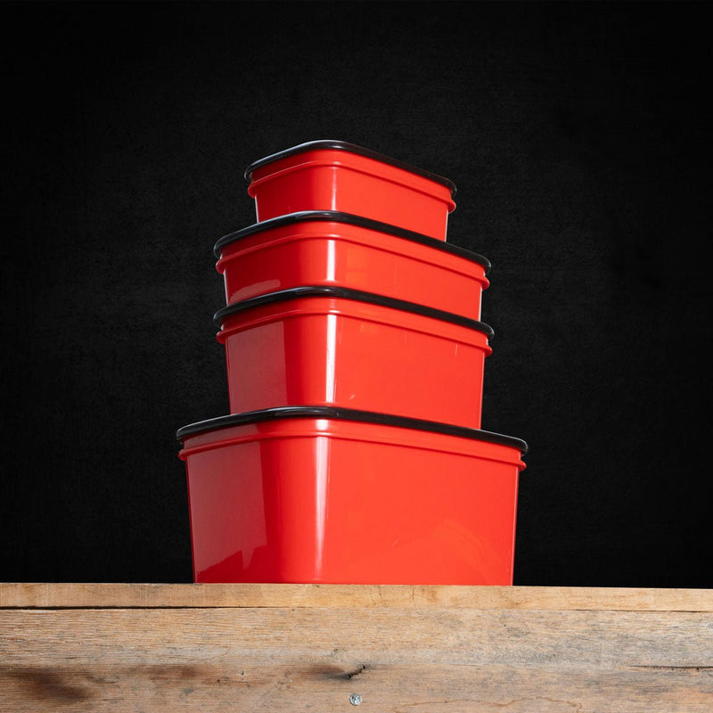 Reusable Vacuum-Sealable Crib Container Set - Variety Pack |Red|