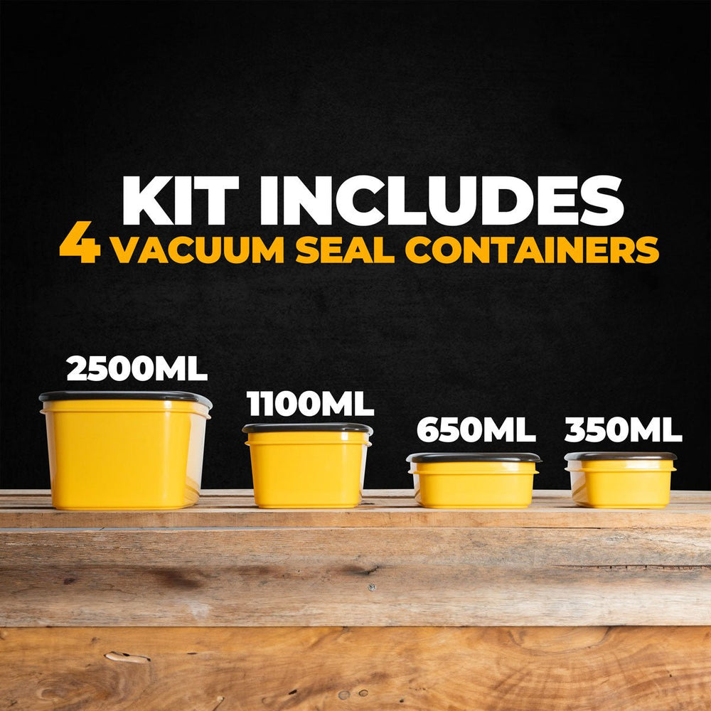 Reusable Vacuum-Sealable Crib Container Set - Variety Pack |Yellow|