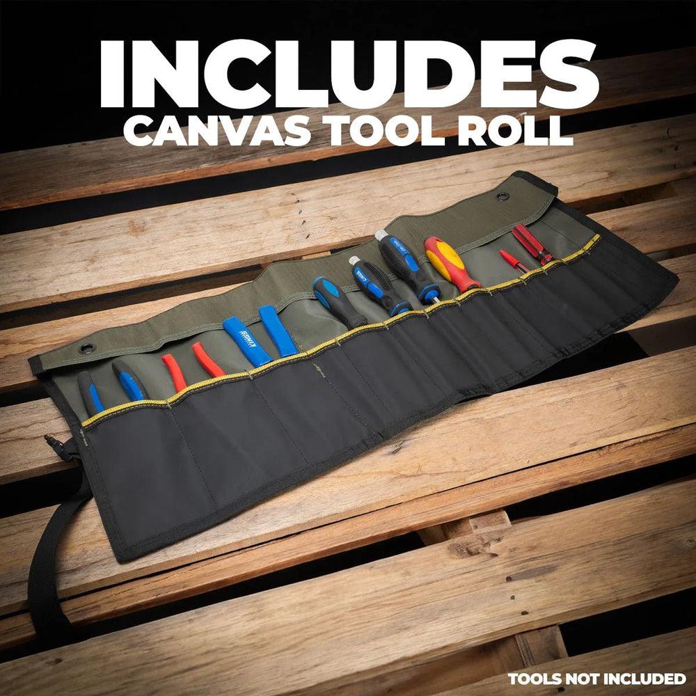 Rugged Xtremes Crib Tool Bag Green Canvas | Medium