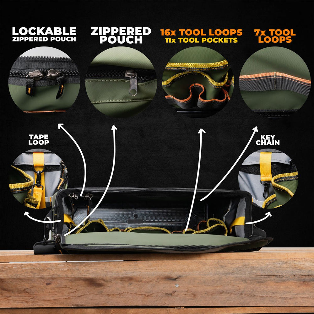 Rugged Xtremes Deluxe Tool Bag PVC | Medium