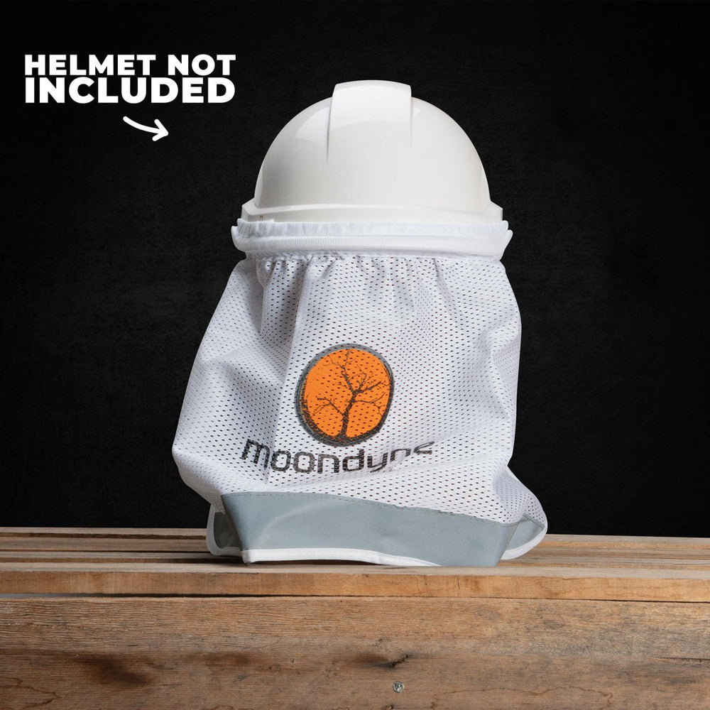 Elastic Hard Hat Flap - White