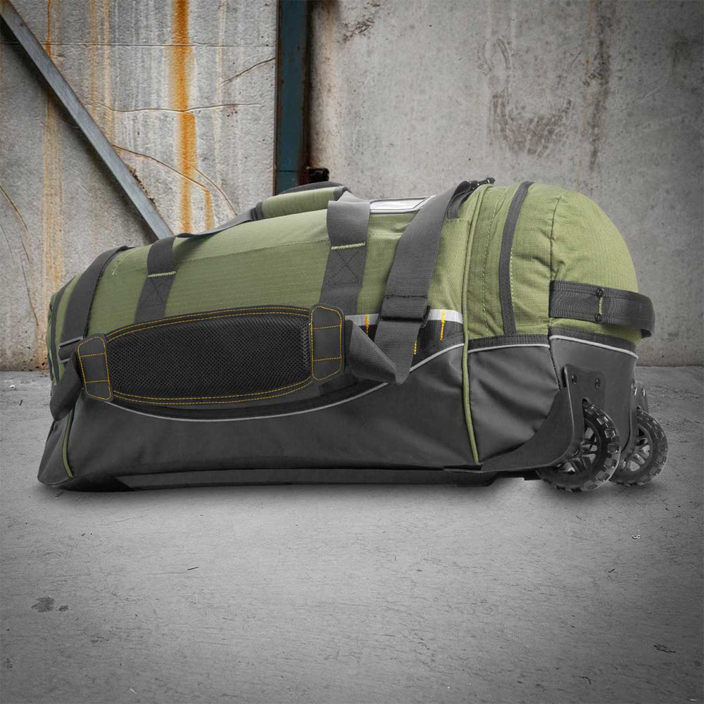 Rugged Xtremes Wheeled Transit Duffle Bag Canvas | Green